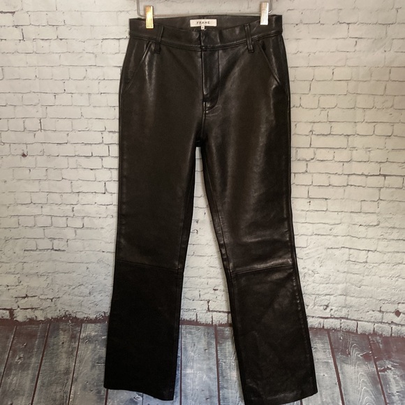 Frame Denim | Pants & Jumpsuits | Frame Leather Pants Size 27 Genuine ...